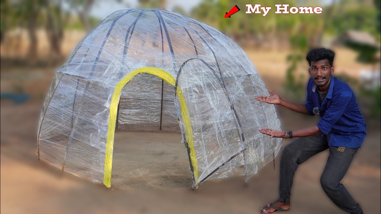 Making Transparent House 💯 Only Using Plastic Wrap | My வீடு..! Sathish ...