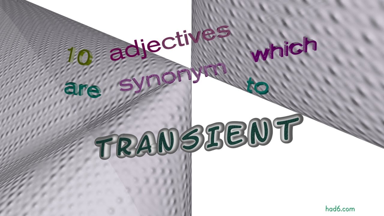 transient - 11 adjectives which are synonym to transient (sentence ...
