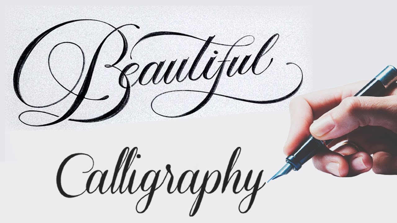 How To Calligraphy & Hand Lettering | Easy to learn English Calligraphy ...
