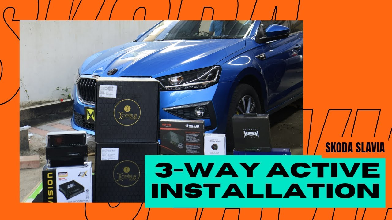 SKODA SLAVIA | 3-WAY ACTIVE INSTALLATION - YouTube