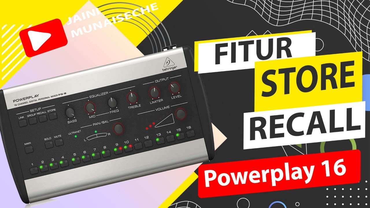 Fitur Store dan recall di powerplay p16 behringer In-ear Monitor ...