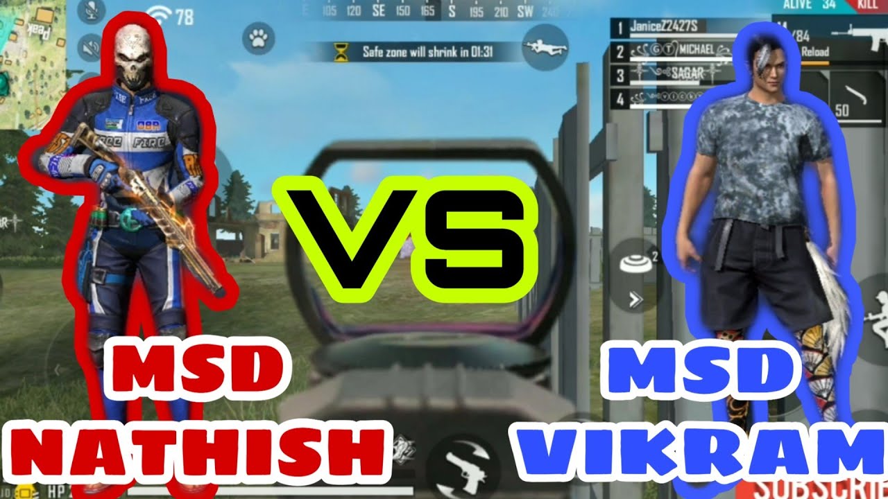 Free fire super rank match and WTF moment in the gameplay must watch msd.Vicky, nathish - YouTube