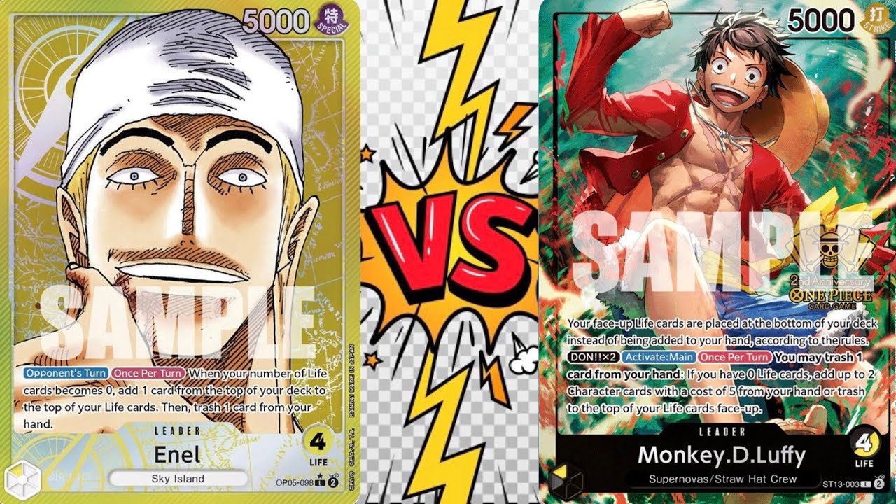 OP05 Enel Vs ST13 Monkey.D.Luffy // OPTCG // Prize Pudding Tournament ...