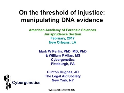 On the threshold of injustice: manipulating DNA evidence - YouTube