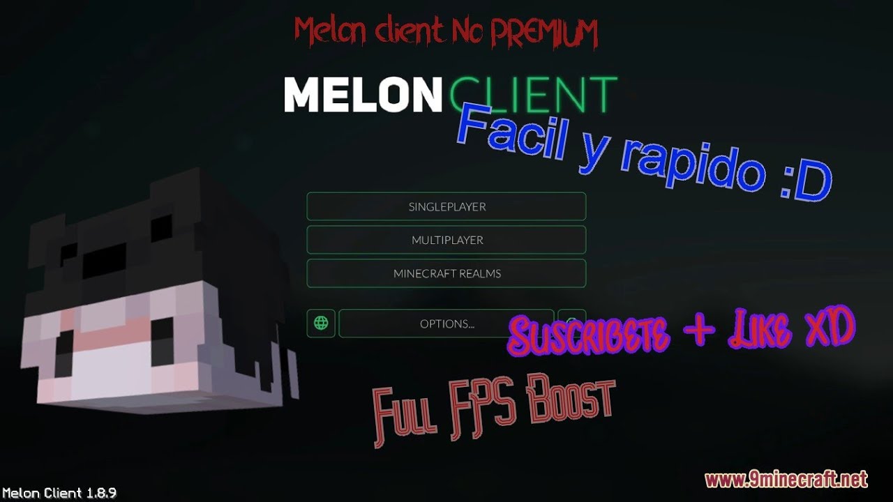 🔴COMO DESCARGAR Y CONFIGURAR MELON CLIENT NO PREMIUM FULL FPS BOOST 0 ...