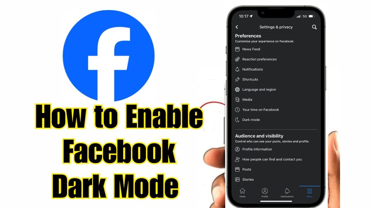 How to Enable Dark Mode on Facebook Android | Dark Mode PC - YouTube