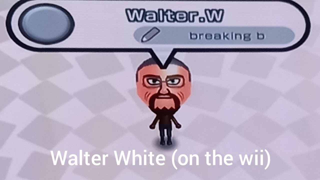How to create a Walter White Mii (on the wii) - YouTube