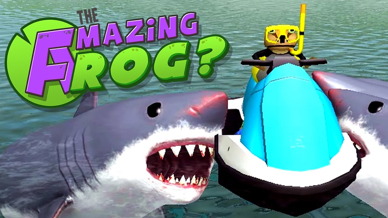 SHARK INFESTED WATERS! - The Amazing Frog #4 - YouTube