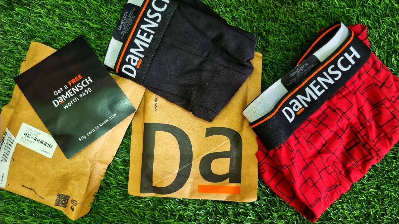 DAMENSCH Men's Deo-Cotton Deodorizing Trunks Unboxing & Review - Worth ...