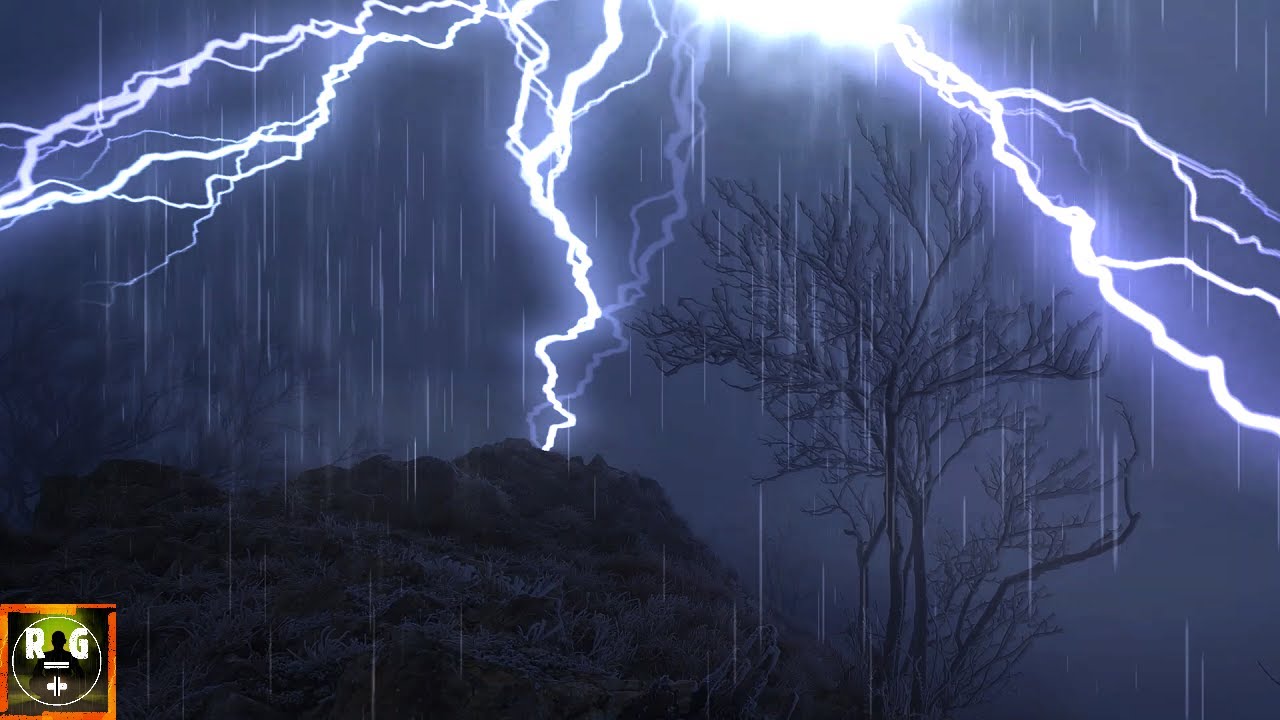Loud Thunderstorm Sounds | Howling Wind, Powerful Lightning Strikes ...