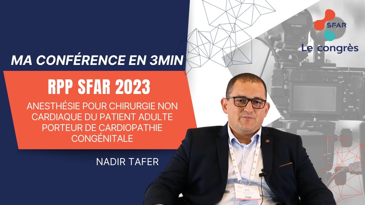 RPP SFAR 2023 : anesthésie pour chirurgie non cardiaque du patient adulte porteur de... - YouTube