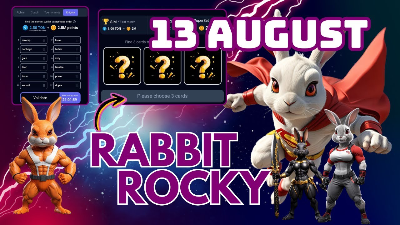 13 August Rocket Rabbit Combo | Daily Rocky Rabbit Enigma - YouTube
