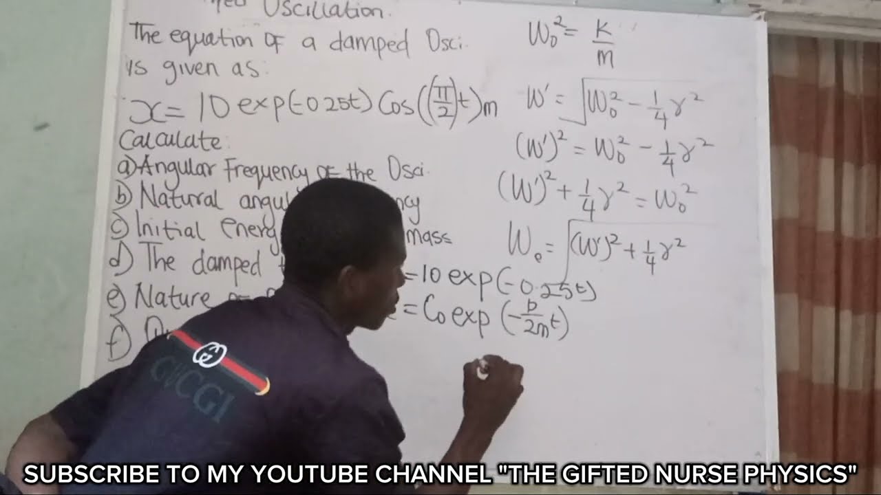 CALCULATIONS IN DAMPED OSCILLATIONS 3 - YouTube
