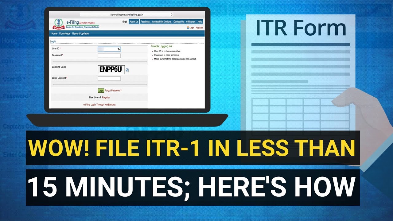 How To File ITR-1 for AY in less than 15 minutes; Explained on Income ...