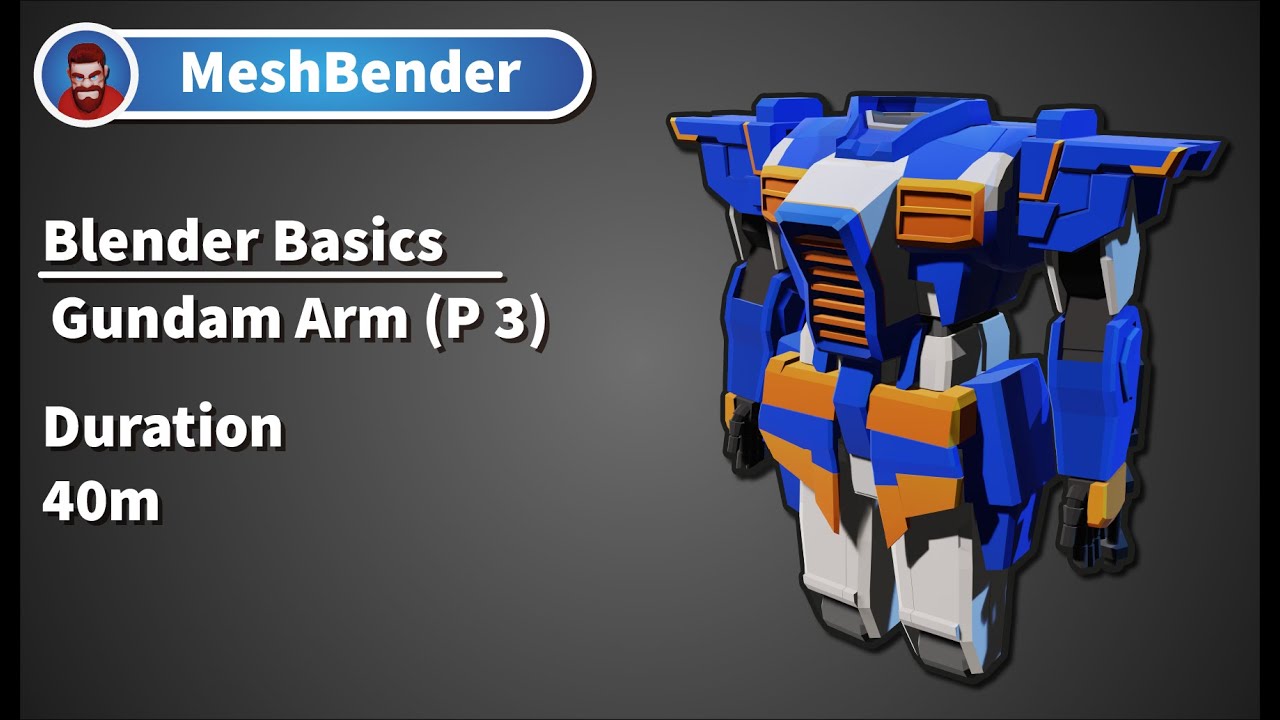 Blender Basics: Modelling Gundam Arm (Part 3) - YouTube