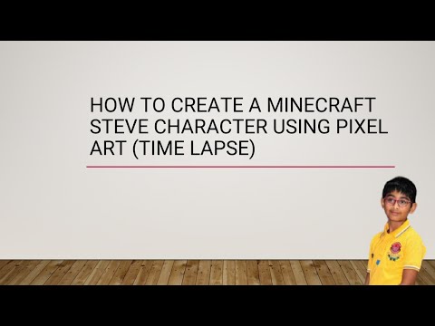 How to create a Minecraft Steve character using Pixel Art (Time Lapse)