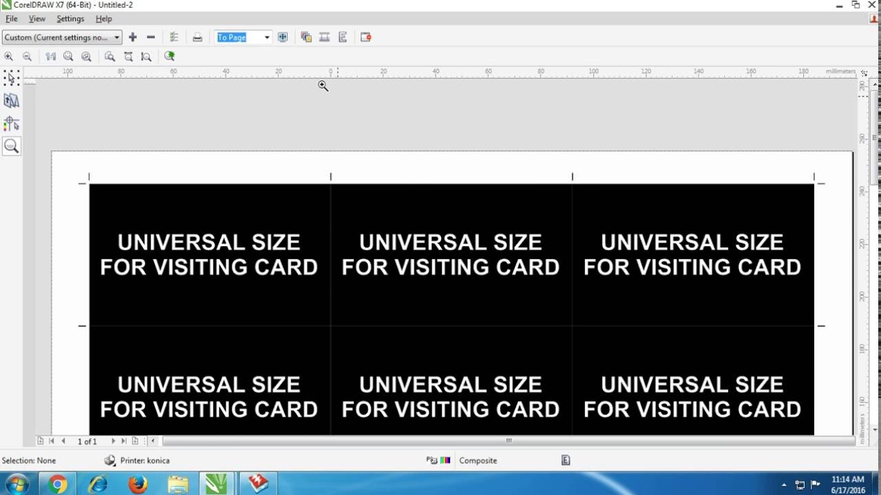 Coreldraw tutorial Printing tips basics visiting card - YouTube