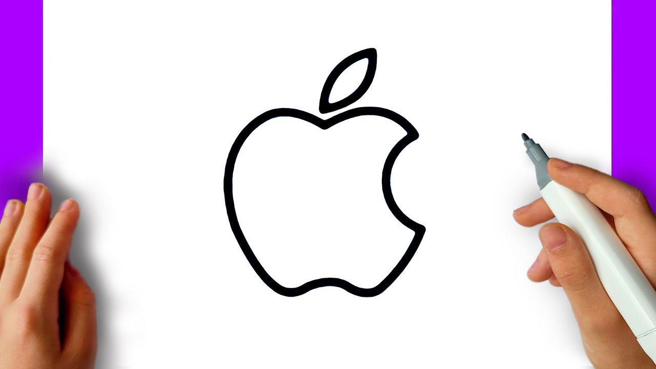 How to draw Apple. Step by step. - YouTube