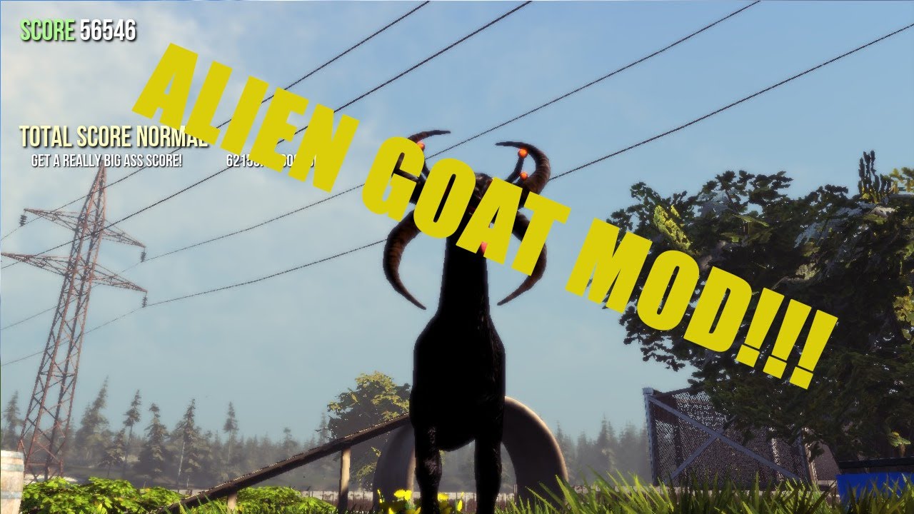 Goat Simulator - Alien goat mod - YouTube