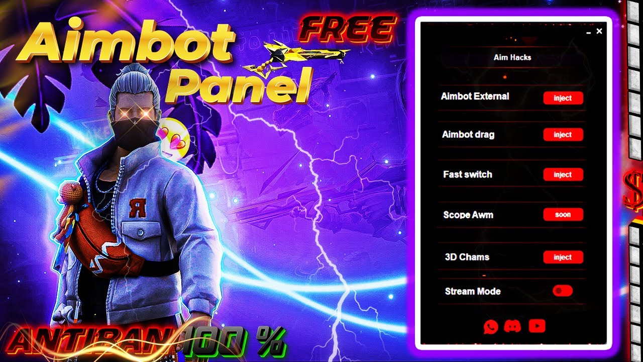 AIMBOT FF PANEL PC 💯 FREE | AIMBOT +AWM | No Banned Account 💯 - YouTube