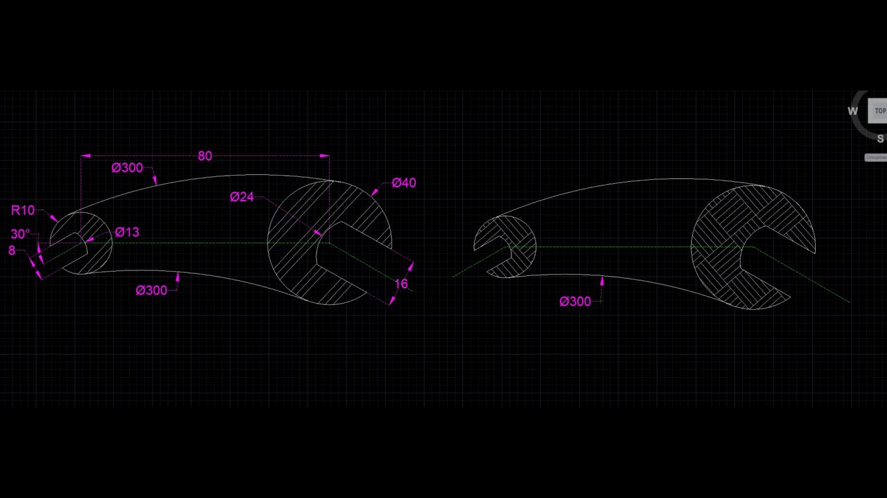 AutoCAD 2D Practice 24 Set 1 - YouTube