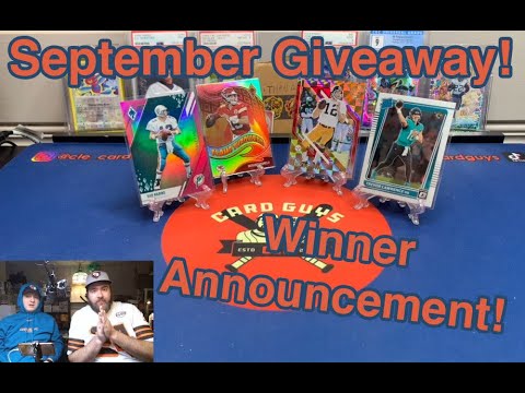 September Monthly Giveaway Winner Announcement! - YouTube