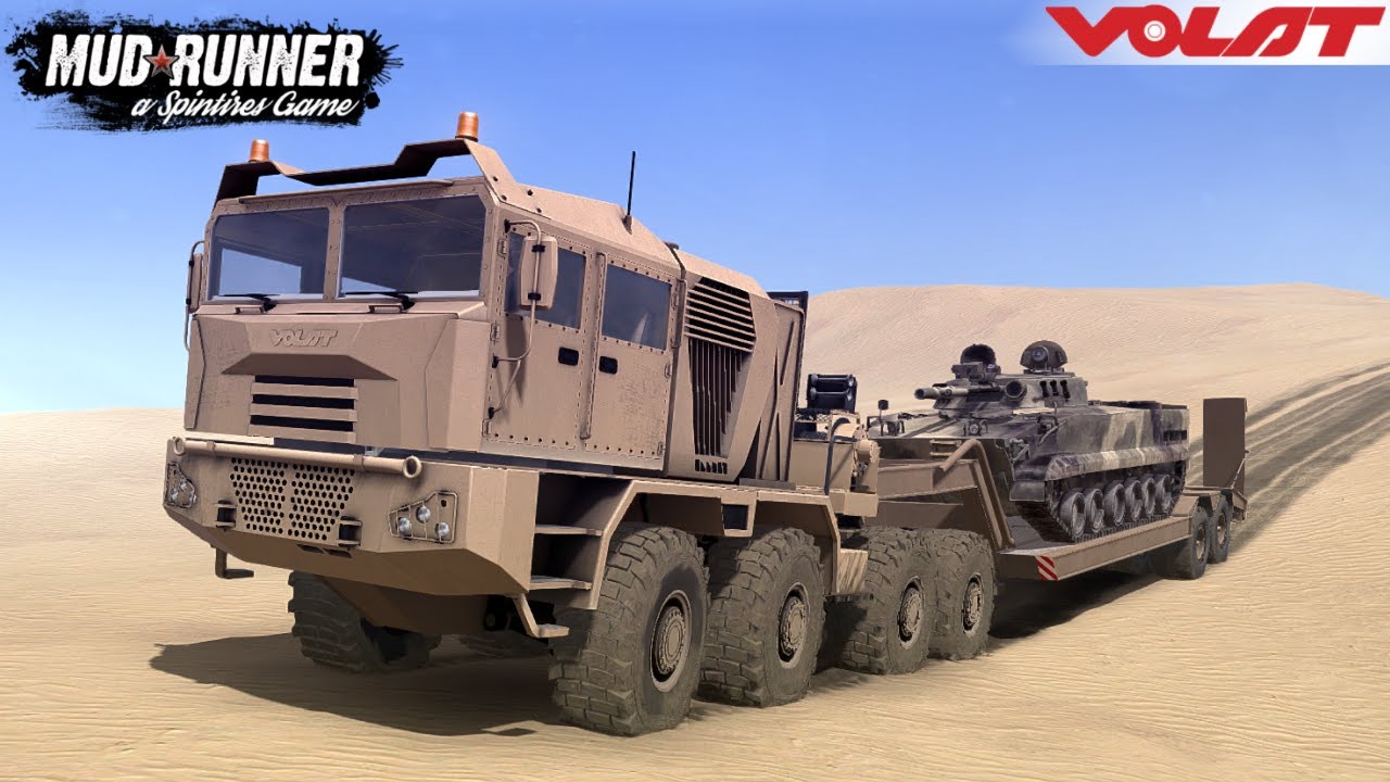Spintires: MudRunner - MZKT-741351 VOLAT Tank Transporter Driving On ...