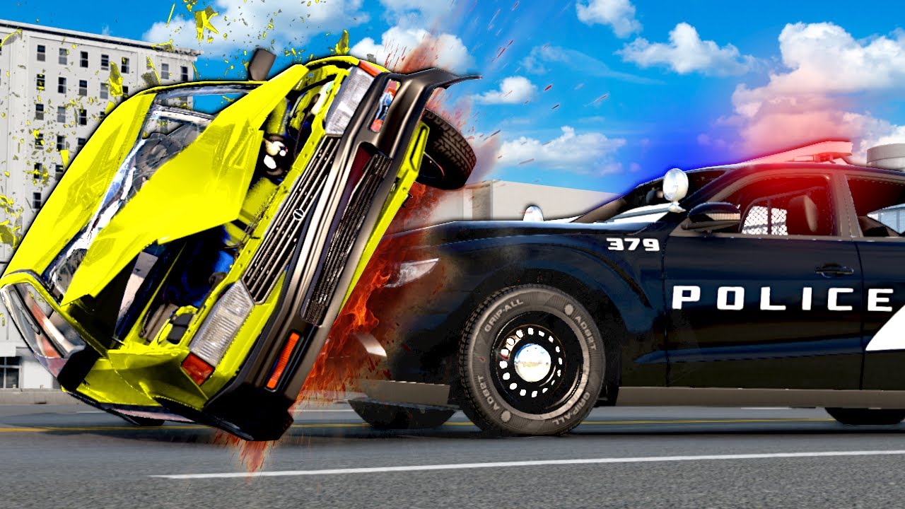Police Chase with MAX DESTRUCTION! (BeamNG) - YouTube