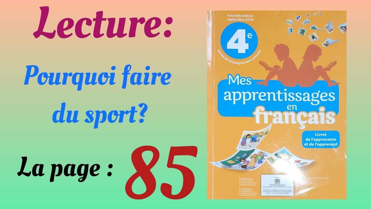 lecture:pourquoi faire du sport? mes apprentissages en français 4ème ...