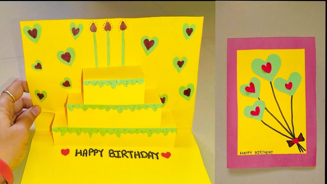 Beautiful Birthday Card | Easy Paper Birthday card - YouTube