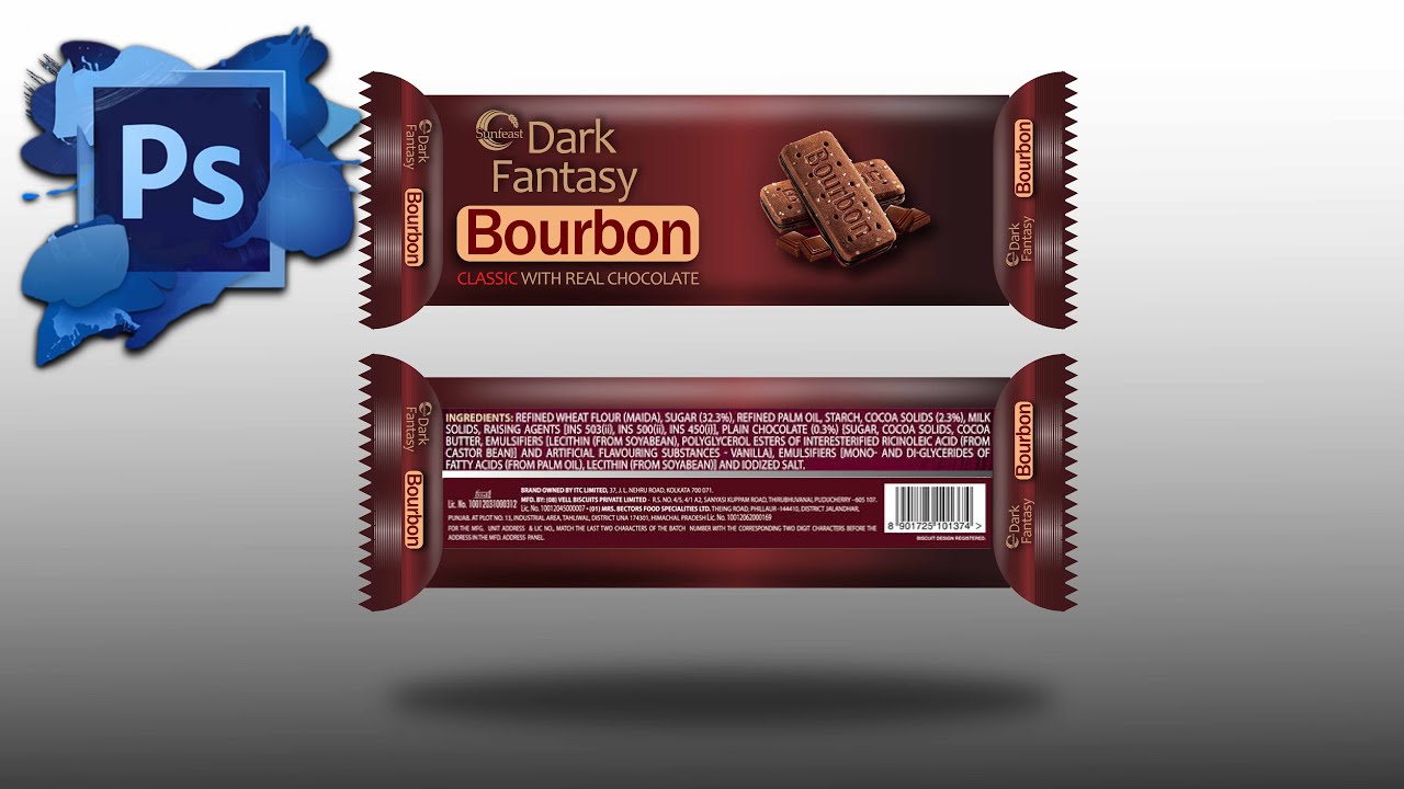 Dark Fantasy biscuit packet design in illustrator | Sunfeast - YouTube