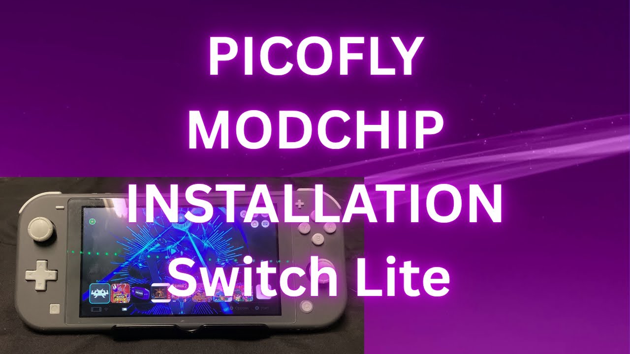 Picofly Modchip Install Switch Lite - YouTube