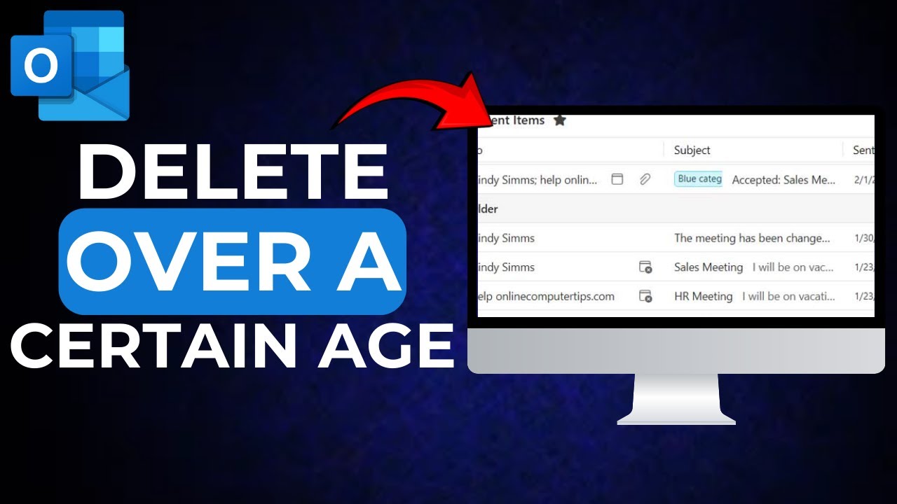 How to Delete All Emails Over A Certain Age in Outlook Webmail - YouTube