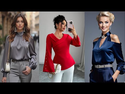 HOT 2025 Formal Fashion Trends with Satin Shirts and SILK Blouses
