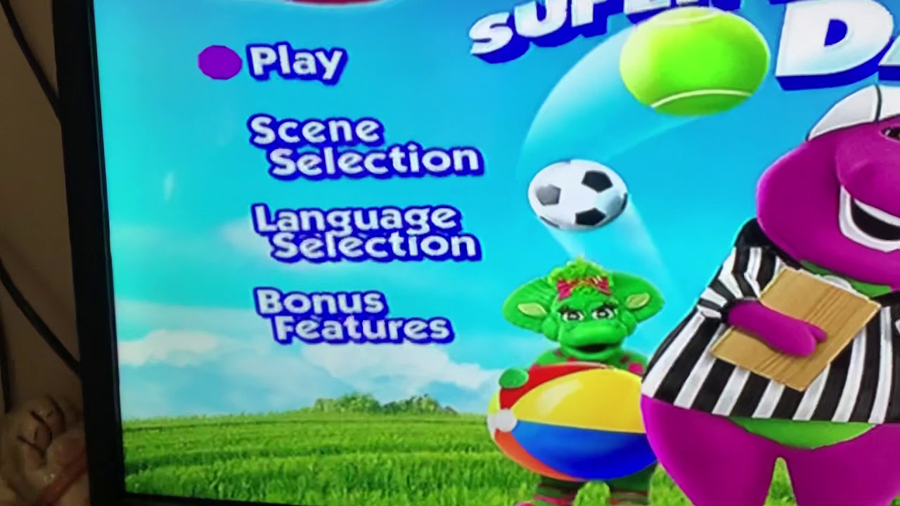 Barney A Super Dee Duper Day Menu Walkthrough - YouTube