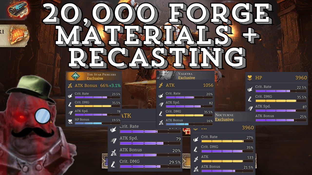 Crafting - 20,000 forge materials - Quads everywhere - Watcher of ...