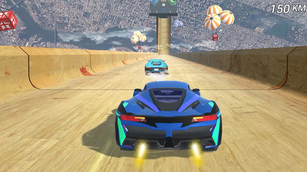Super Hero Mega Ramp car Stunt player - YouTube