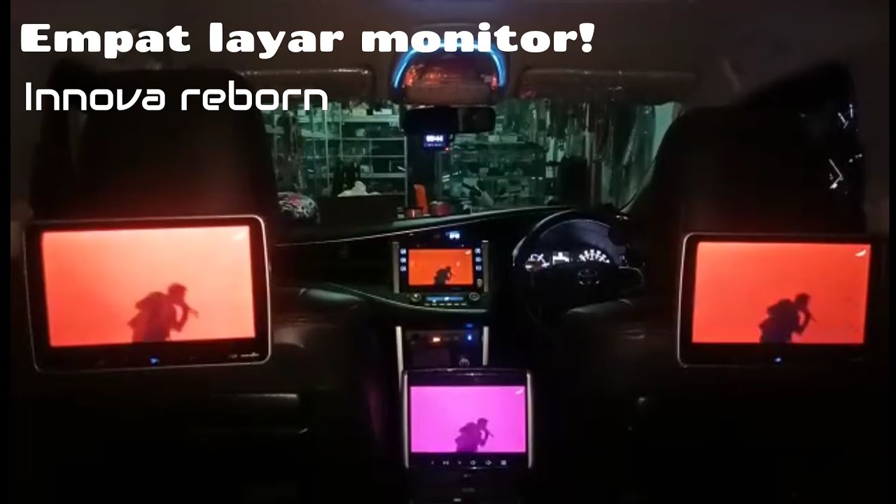 Innova reborn, pasang empat layar monitor kabin mobil tambah mewah ...