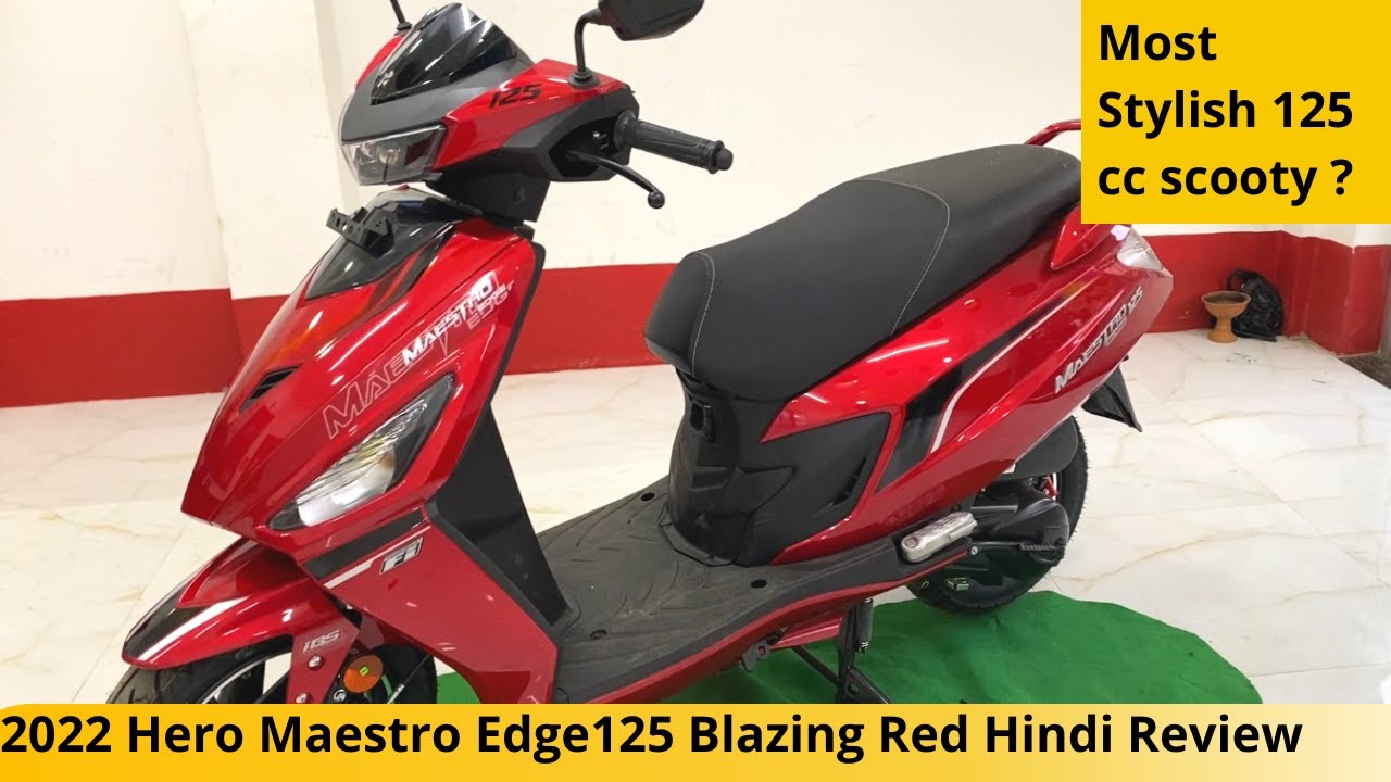 2022 Hero Maestro Edge 125 Candy Blazing Red | Ntorq Rival | In Depth ...