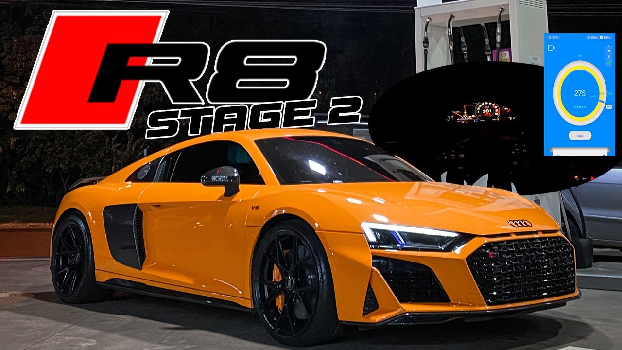AUDI R8 V10 STAGE 2 COM ESCAPE DE 70K... FEZ TEMPORAL NO RANKING... 300 ...