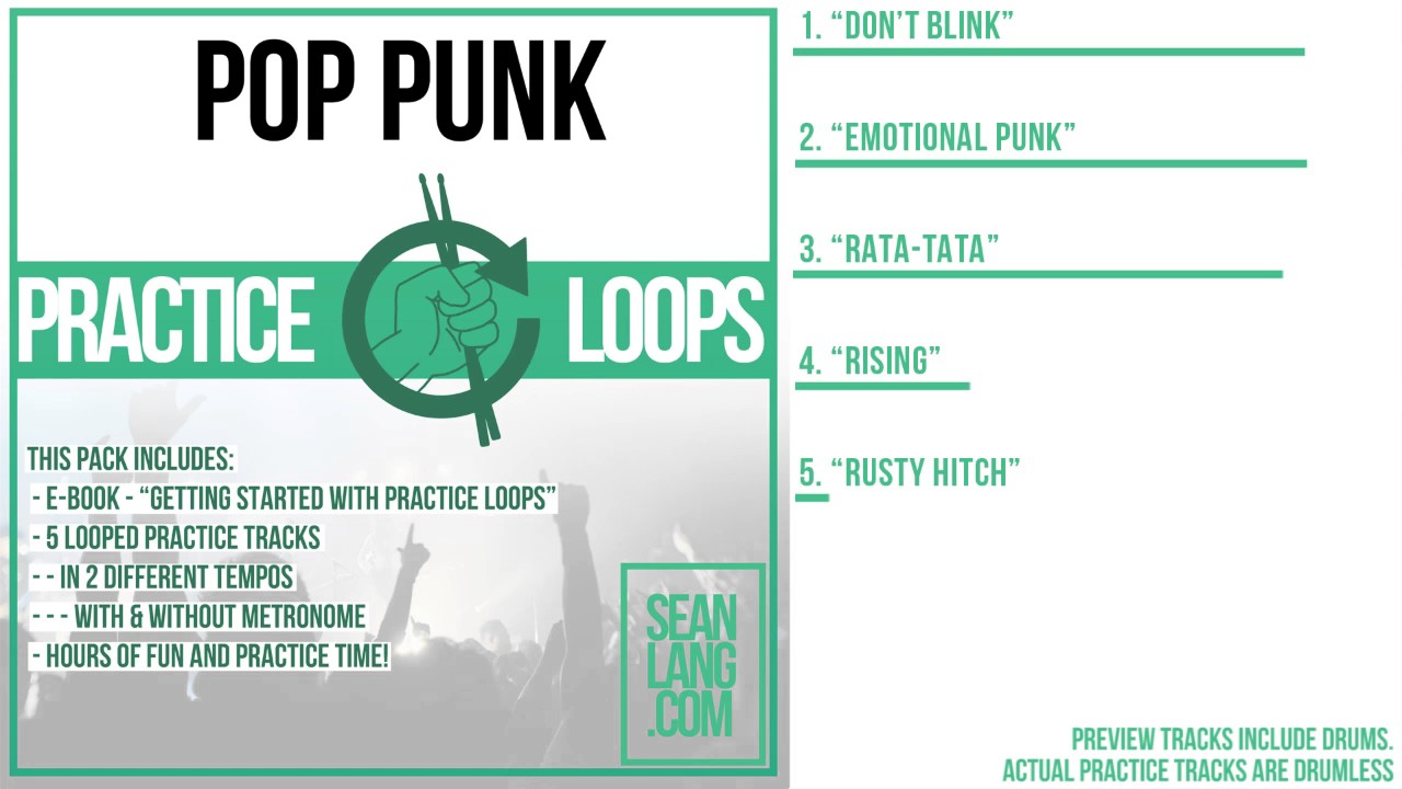 SeanLang.com - Drumless Loops - Pop Punk - YouTube