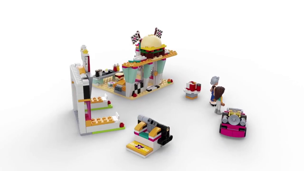 LEGO Friends 41349 Go-kart diner 360° - YouTube