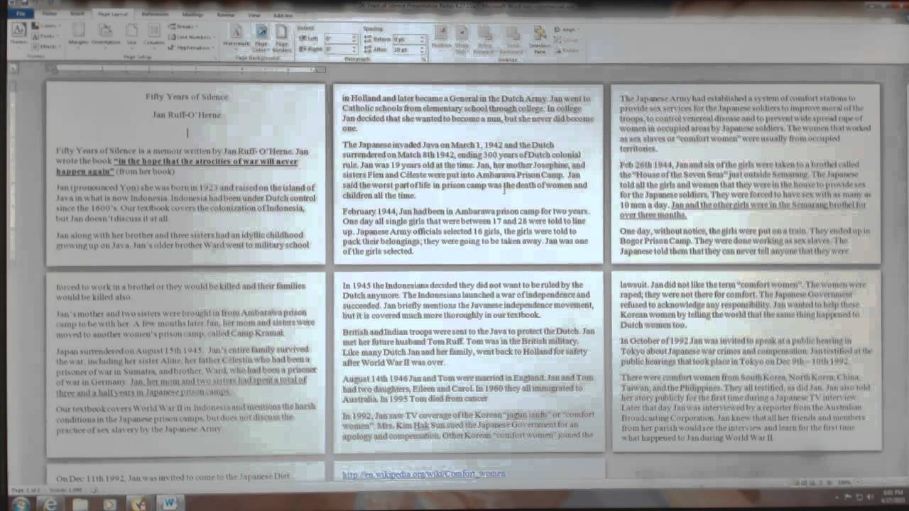 Format a word document to print on notes cards - YouTube