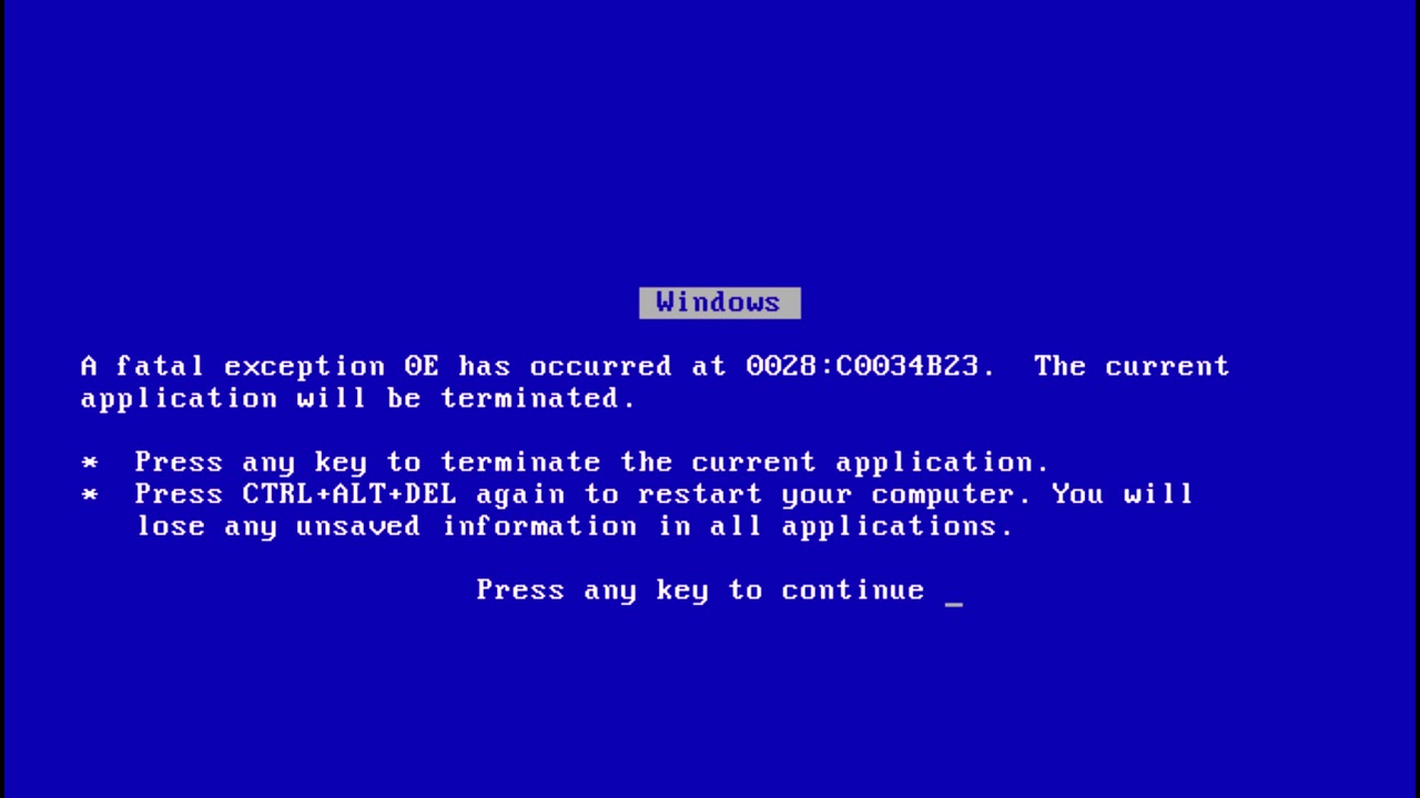 Windows ME Crashes and Tilts - YouTube