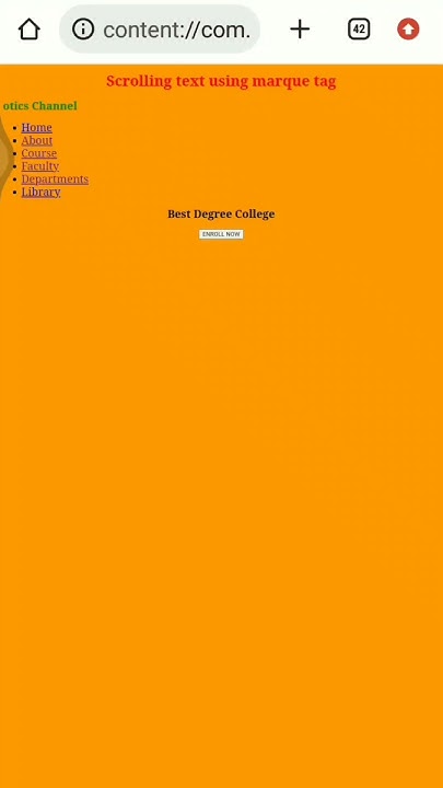 How to scroll notifications in webpage using HTML tag - YouTube