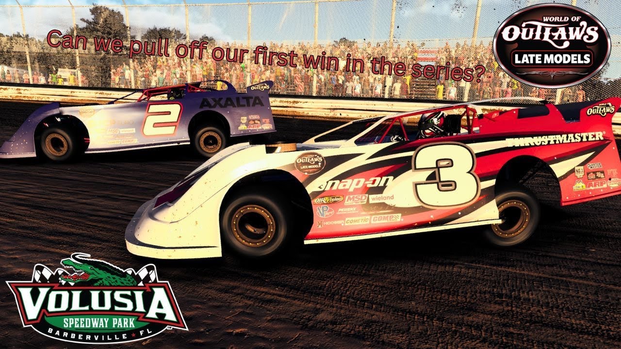 World of Outlaws Super Late Models Fixed Setup Volusia Speedway - YouTube
