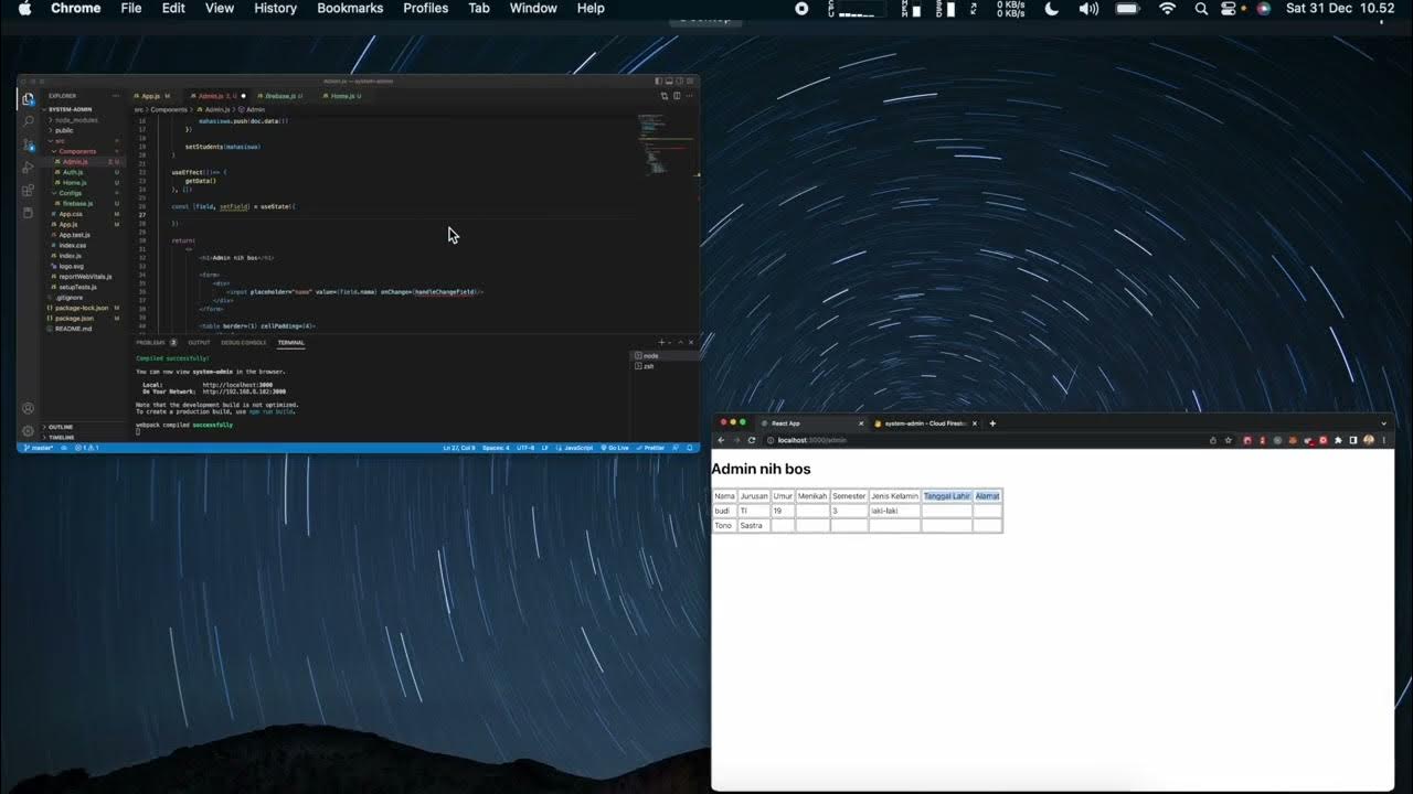 3 CRUD Data Firestore Database | Sistem Admin Manajemen Data Mahasiswa dengan ReactJS dan ...