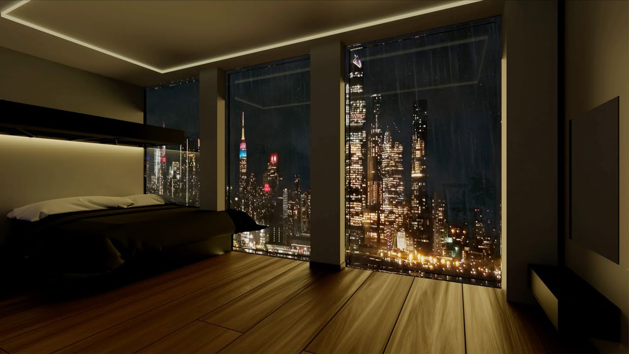 Sleep Peacefully in the City | 12-Hour Rain Sounds to Fall Asleep in a ...