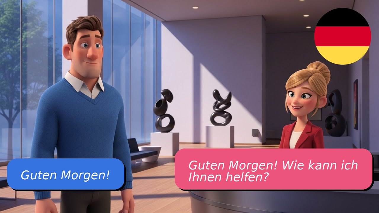 5 Useful German Dialogues | Simple Museum Conversations for A1-A2 ...