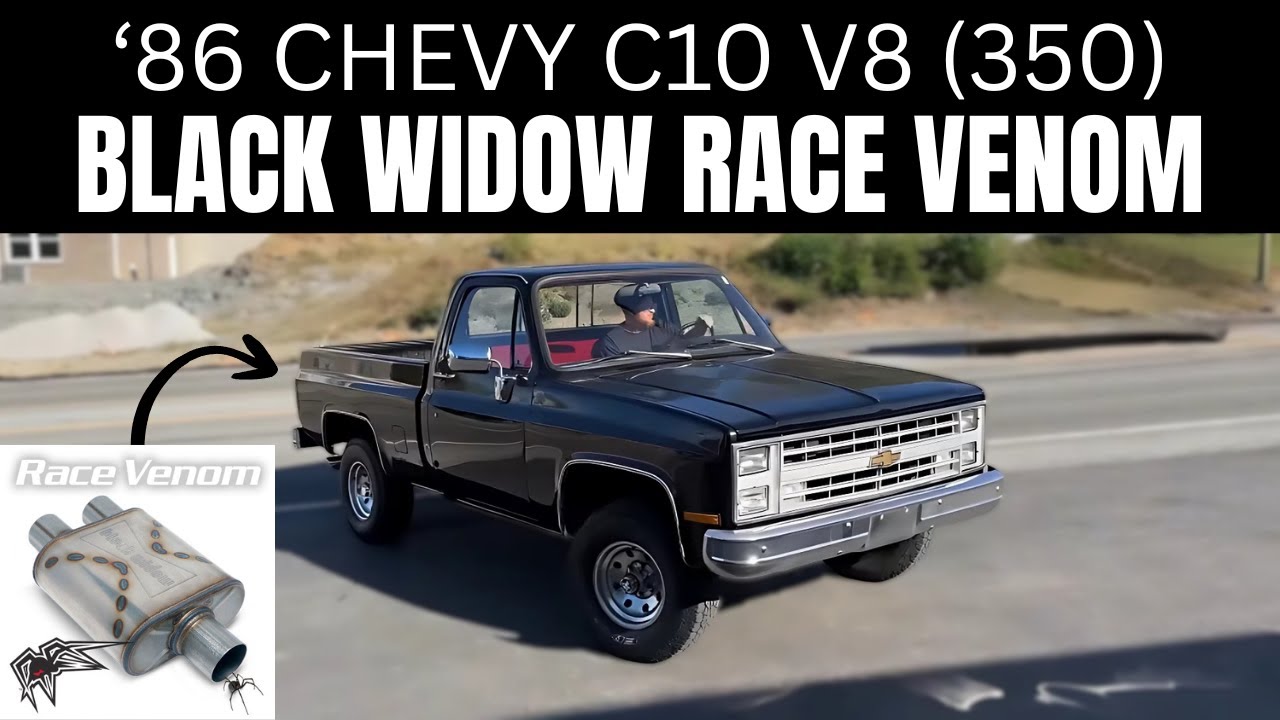 1986 Chevy C10 V8 (350) w/ Black Widow Race Venom - YouTube